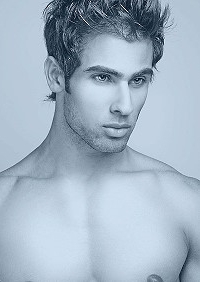 So much attractive Swedish male model Simon with charming green-eyes!